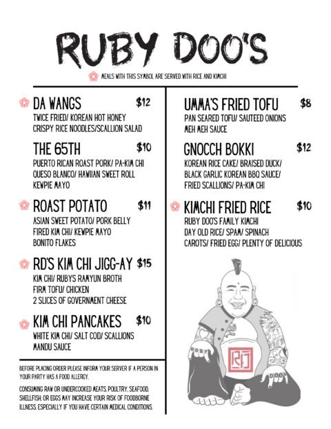 Menu - Ruby Doo's